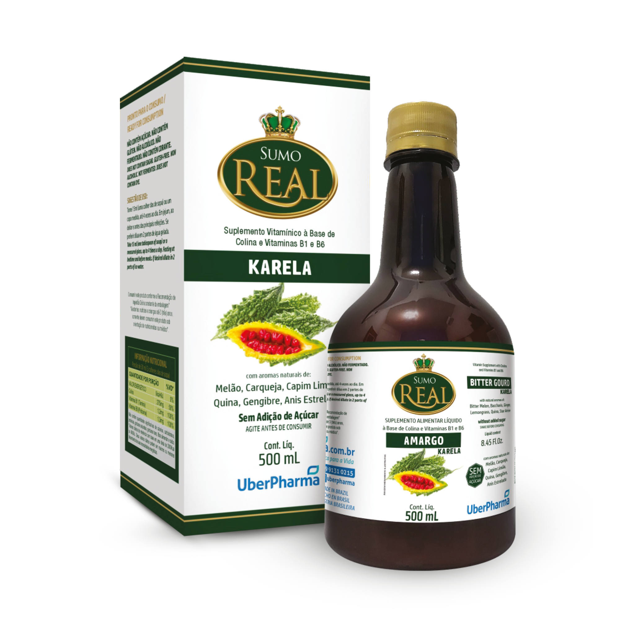 SUMO REAL AMARGO SUPLEMENTO MELÃO SC FR 500 ML